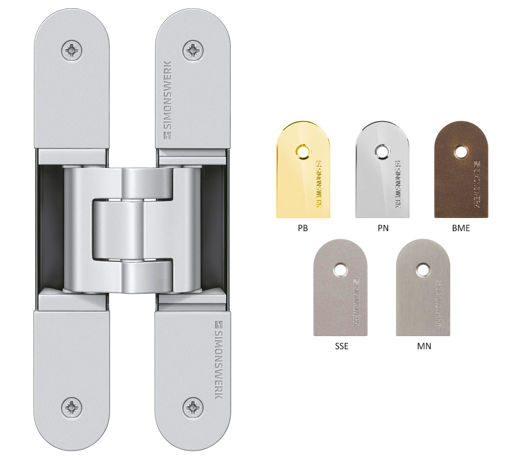 Tectus Hinge TE340 3D 160 x 28mm F2 Matt Nickel