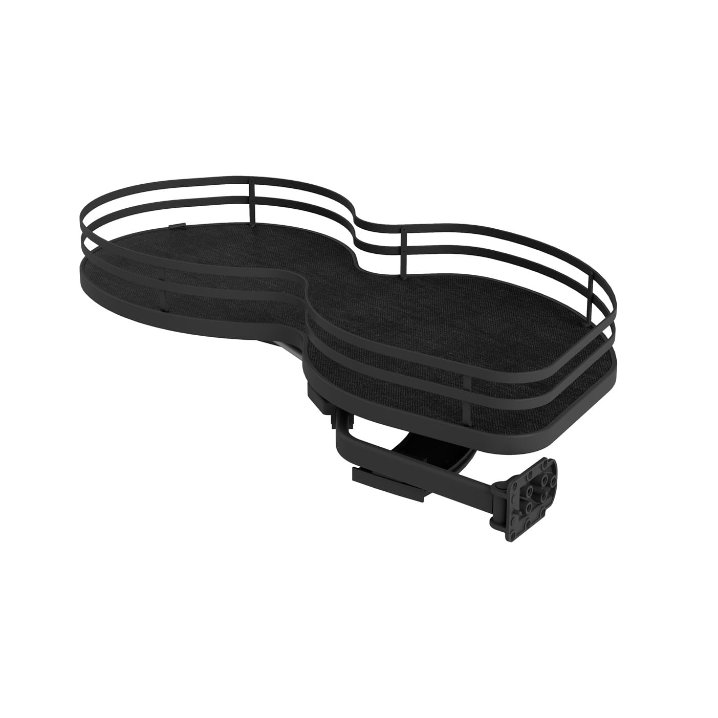Select Glide Corner Unit, 2 x Shelf, 400mm, Right Handed, Anthracite