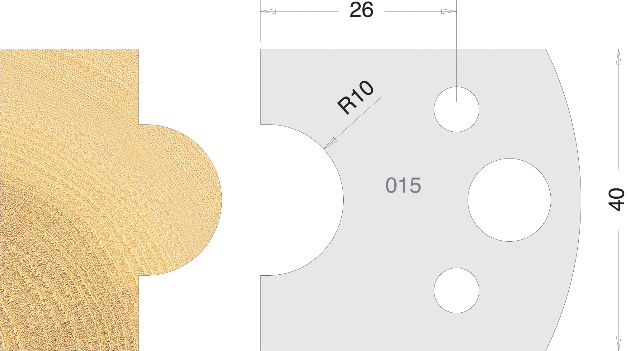 Euro Profile Cutters HSS 40mm Pair No. 015